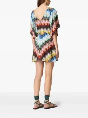 Missoni Printed V-neck Short Dress