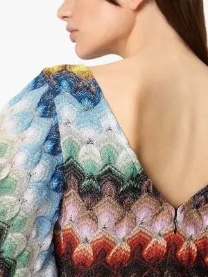 Missoni Printed V-neck Short Dress