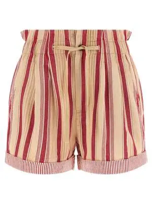 Isabel Marant Étoile Nirma' Striped Cotton Canvas Shorts