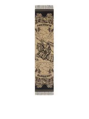 Burberry Reversible Cashmere Scarf With Ekd - Multicolor