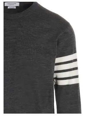 Thom Browne 4-bar Merino Wool Sweater - Gray