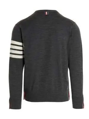 Thom Browne 4-bar Merino Wool Sweater - Gray