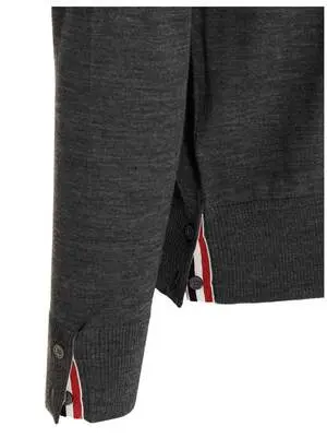 Thom Browne 4-bar Merino Wool Sweater - Gray