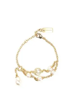 Chloé Brass And Pearl Bracelet - Gold