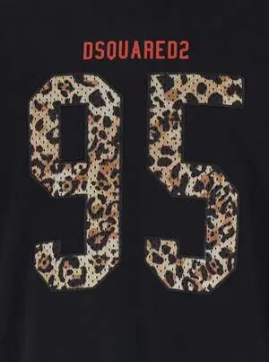 Dsquared2 T-shirt With Maxi Logo On The Front In Cotton For - Black