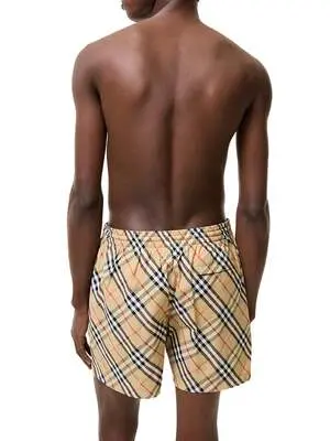 Burberry Check Swim Shorts - Cream