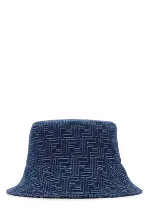 Fendi Embroidered Denim Bucket Hat - Multicolor
