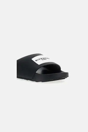 Givenchy Label Slide Flat Sandals - Multicolor