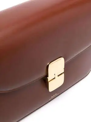 A.p.c. Grace Small Leather Crossbody Bag - Brown