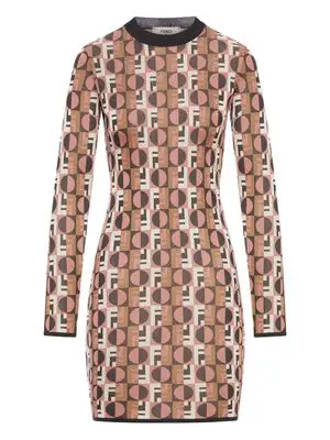 Fendi FENDI Optical Mini Dress Multicolor