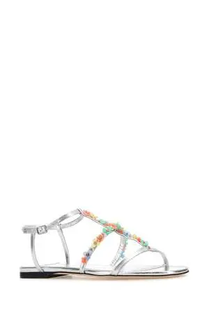 JIMMY CHOO Nappa Leather Daisy Flat Sandals