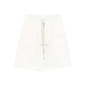Rick Owens Cargo Shorts With Zip Detail - White