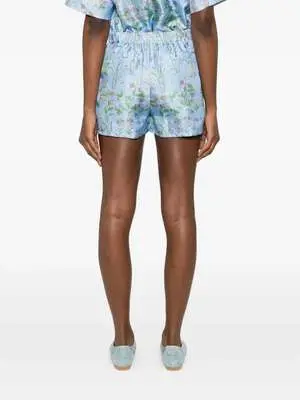 Gucci Silk Twill Dragonfly Print Shorts - Multicolor