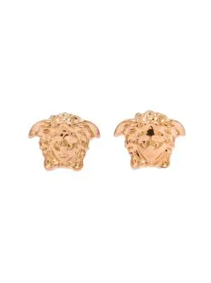 Versace Medusa Head Earrings In Gold Brass - Multicolor
