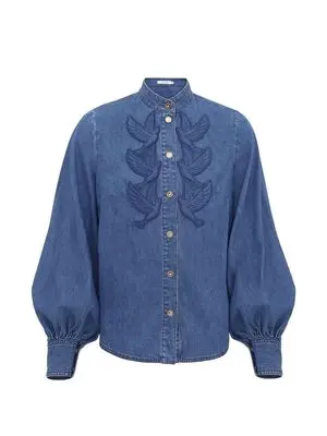 Zimmermann Denim Applique Shirt - Multicolor