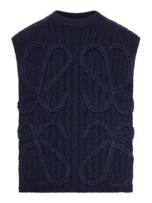 Loewe Hand-woven Anagram Motif Wool Vest