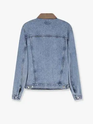 Brunello Cucinelli Denim Jacket With Suede Collar