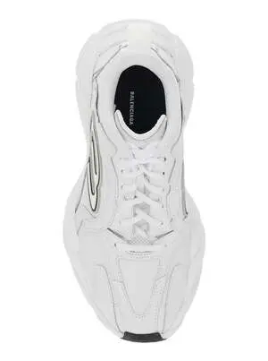 Balenciaga White Leather Low Top Sneakers With Logo Detail - Multicolor