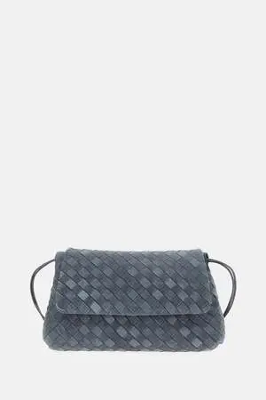 Bottega Veneta Suede Intrecciato Shoulder Bag - Multicolor