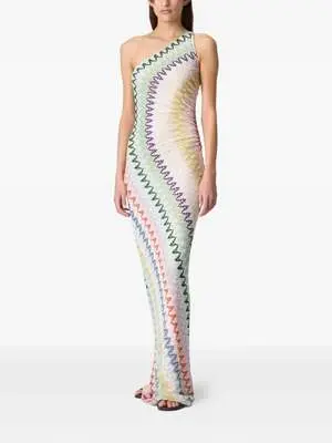 Missoni Sleeveless One-shoulder Maxi Dress - Multicolor