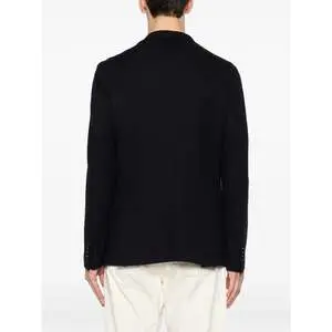 Tagliatore Dark Cotton Two-pocket Blazer - Blue