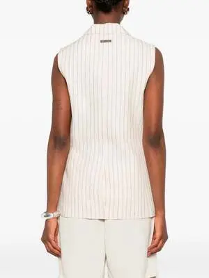 Peserico Striped Linen Vest