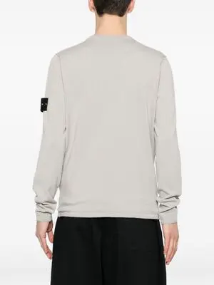 Stone Island Cotton Crewneck Sweater With Logo Patch - Multicolor