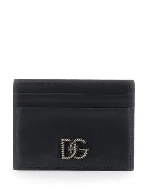 Dolce & Gabbana Card Holder With Logo Plate On The Front In Leather For - Multicolor
