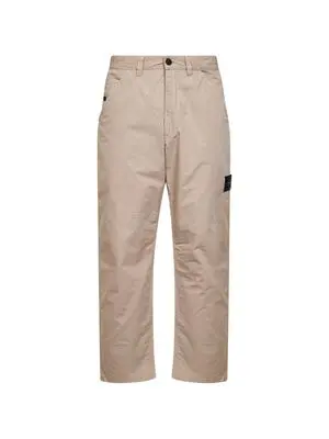 Stone Island Logo Cotton Trousers - Multicolor