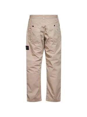 Stone Island Logo Cotton Trousers - Multicolor