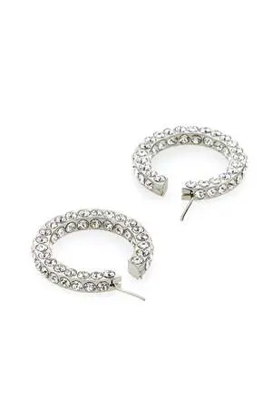 Amina Muaddi Embellished Hoop Earrings