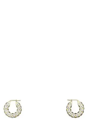 AMINA MUADDI AMINA MUADDI Crystal Embellished Hoop Earrings