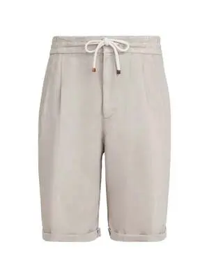 Brunello Cucinelli Linen Bermuda Shorts - Multicolor