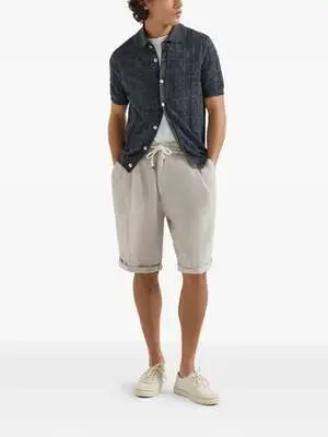 Brunello Cucinelli Linen Bermuda Shorts - Multicolor