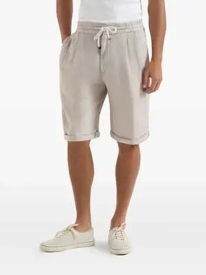 Brunello Cucinelli Linen Bermuda Shorts - Multicolor