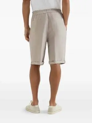 Brunello Cucinelli Linen Bermuda Shorts - Multicolor