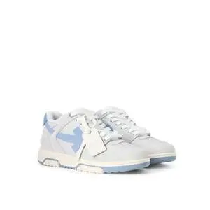 Off-White Out Of Office" Leather Sneakers With Suede Detail - Gray