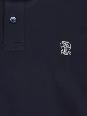 Brunello Cucinelli Logo Cotton Polo Shirt - Multicolor