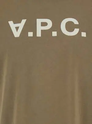 A.p.c. Cotton Crew Neck T-shirt With Logo Lettering - Multicolor
