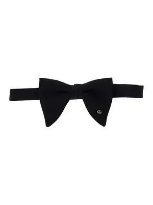 Gucci Silk Bow Tie With Gg Plate - Multicolor