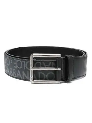 Dolce & Gabbana Belt With Logo Buckle - Black