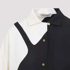 Alberta Ferretti Geometric Print Twill Shirt