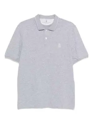 Brunello Cucinelli Logo Cotton Polo Shirt - Multicolor