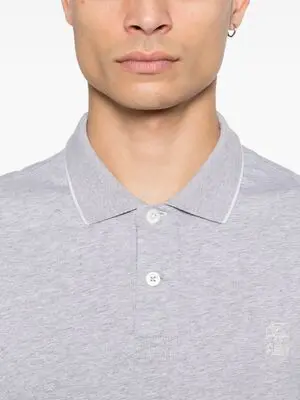 Brunello Cucinelli Logo Cotton Polo Shirt - Multicolor
