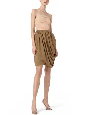 Chloé Cotton Poplin Wallet Skirt - Brown