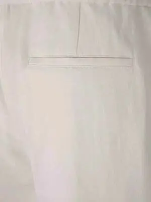 Brunello Cucinelli Linen Drawstring Double Pleated Trousers