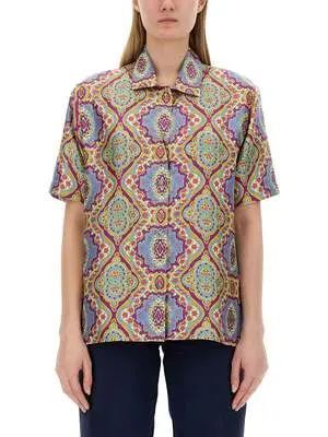 Etro Printed Silk Shirt - Multicolor