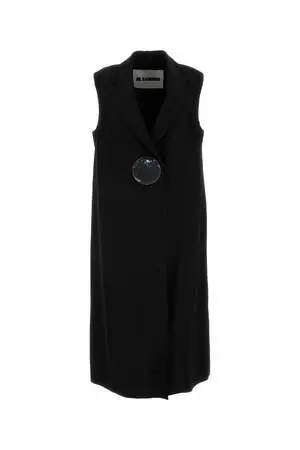JIL SANDER Sleeveless Gilet With Oversized Button Detail - Multicolor