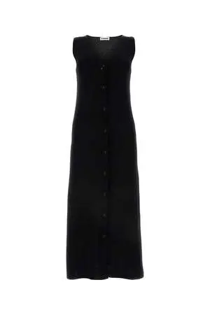 JIL SANDER Stretch Cotton Blend Dress - Black