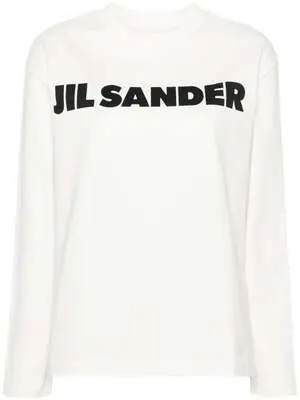 JIL SANDER JIL SANDER Logo Print Cotton T-Shirt Multicolor